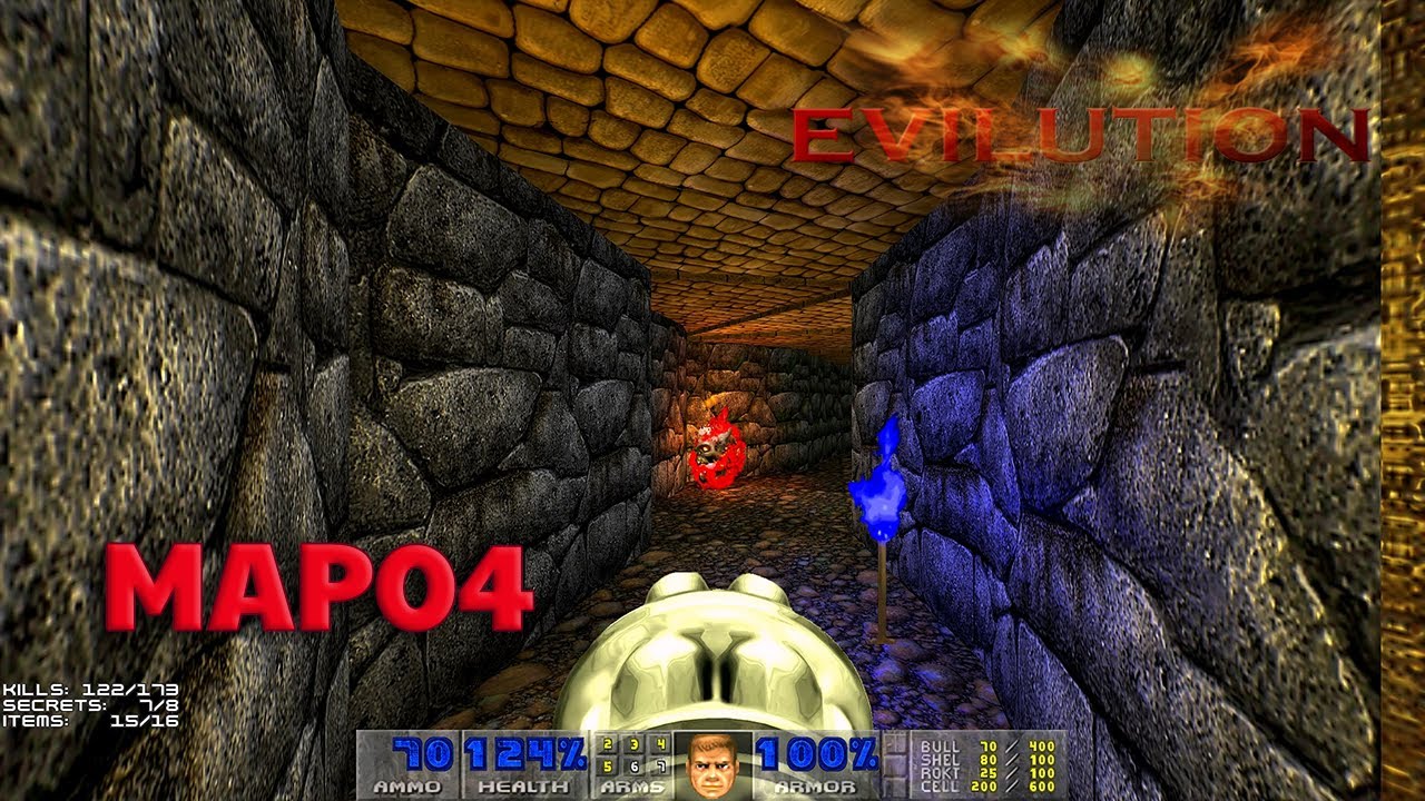 Final Doom: TNT: Evilution 🔵 MAP04: Wormhole 🔵 100% Playthrough - YouTube