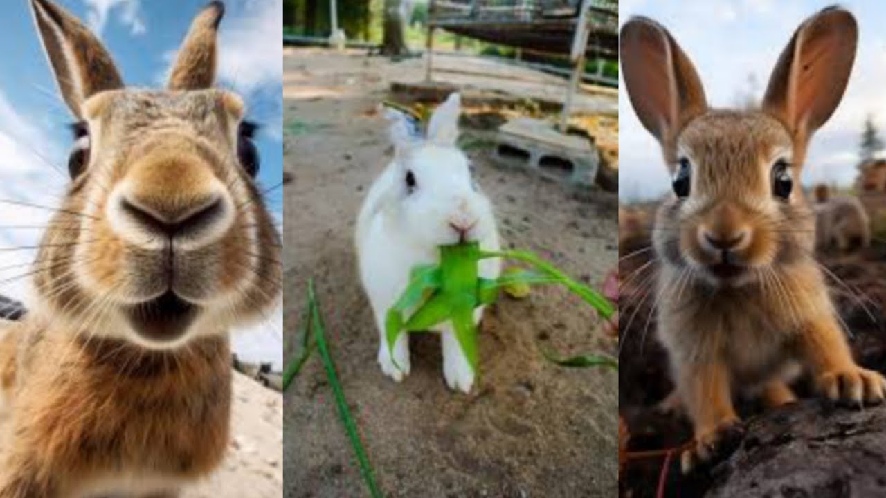 The sound of baby rabbits eating | cute baby rabbit sound - YouTube
