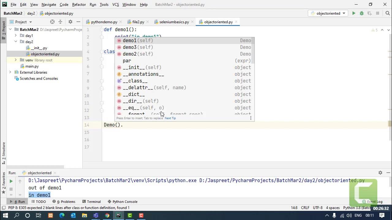 Selenium with Python Introduction Trial Class 2 || Whizdom trainings - YouTube