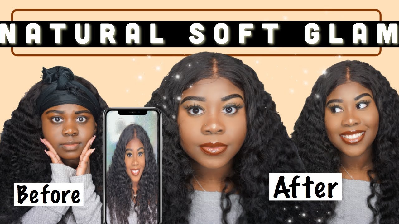 Soft Glam Makeup Tutorial Dark Skin | Dry Skin Friendly! - YouTube