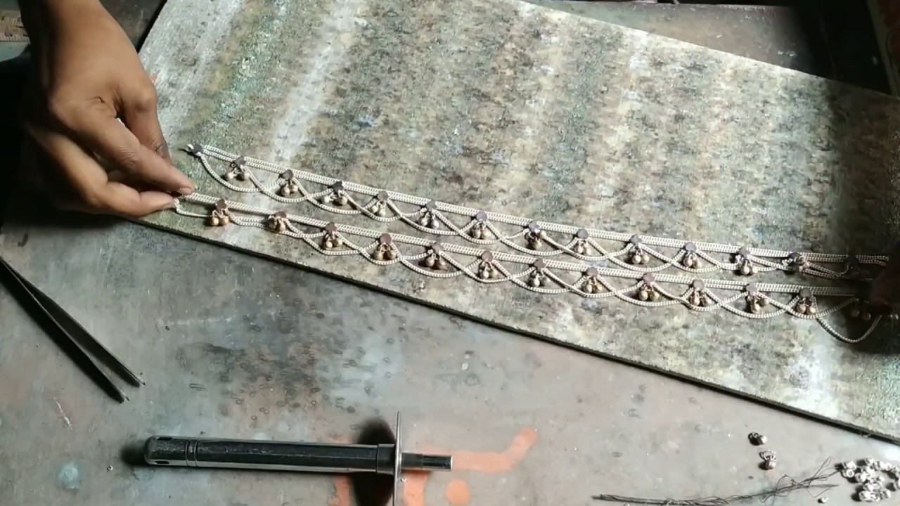 How make a silver anklet - YouTube