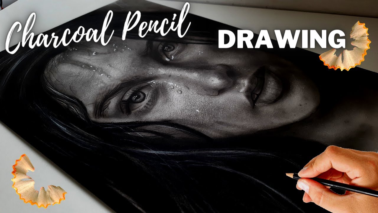 Realistic Charcoal Drawing | Pencil Portrait Drawing Timelapse - YouTube