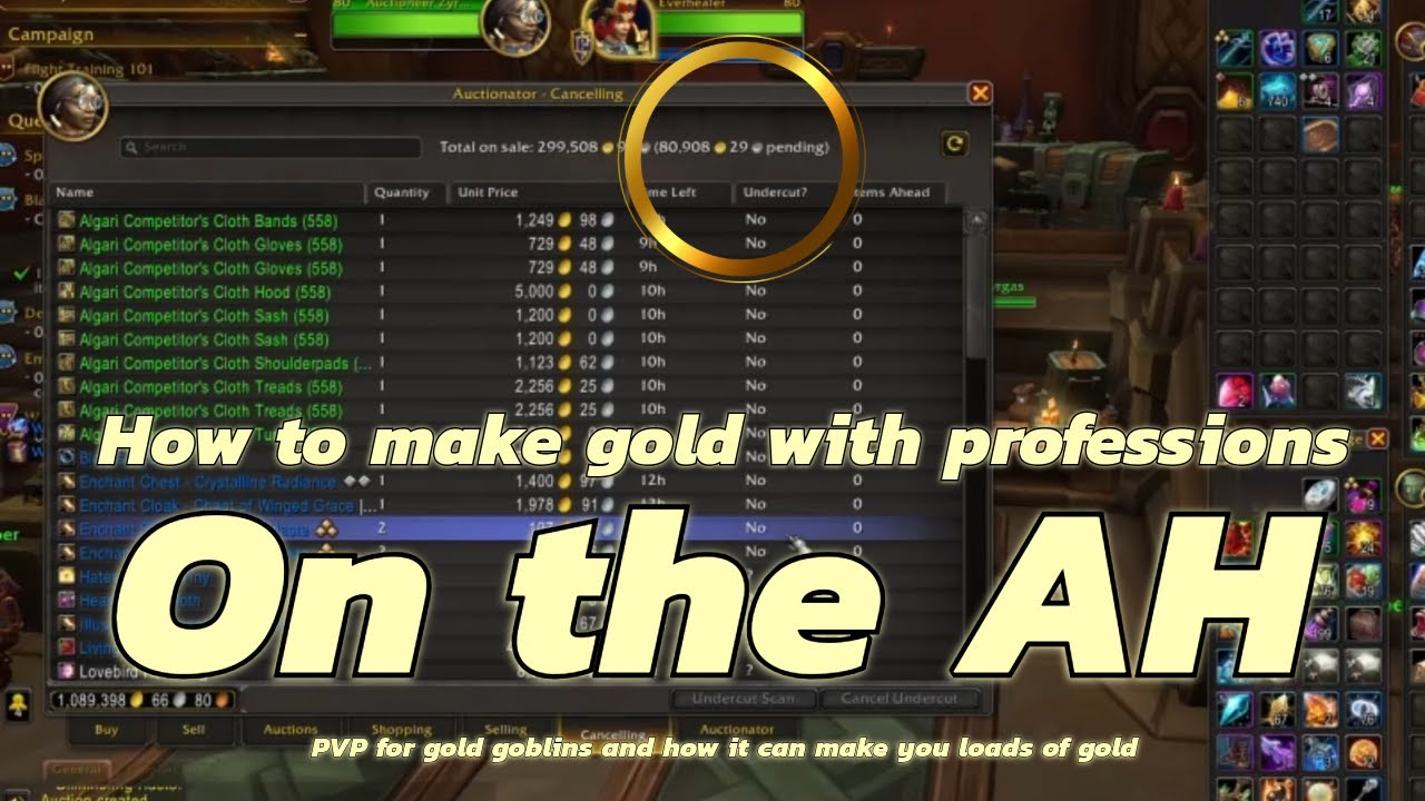 PVP for Gold Goblins: Making 80k GPH in AH Sales with Professions – WoW ...