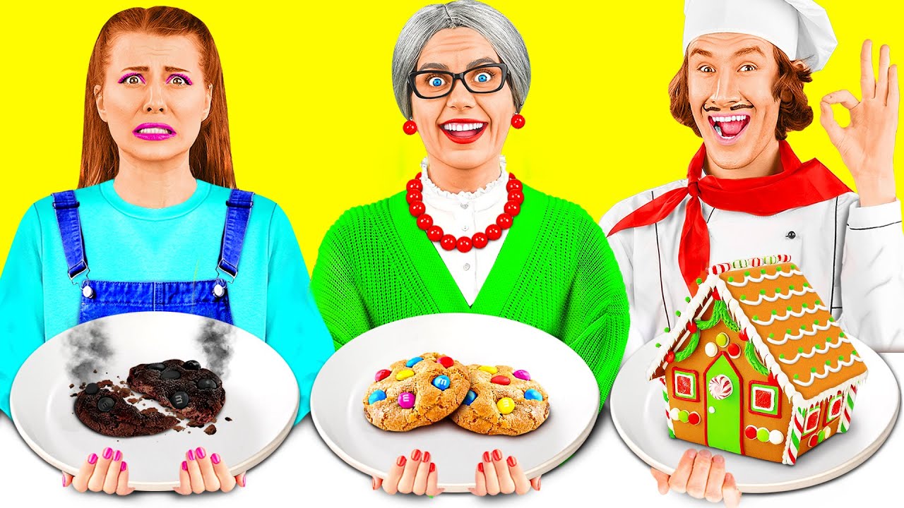 Me vs Grandma Cooking Challenge | Simple Secret Kitchen Hacks and Tools by FUN FOOD - YouTube