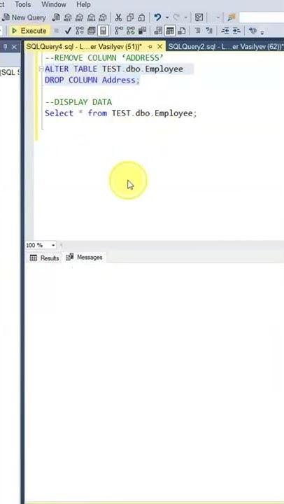 SQL: Remove Column Using Alter Statement - YouTube