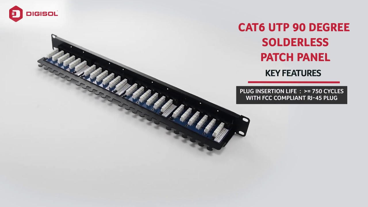 Patch Panel | Cat6 Solderless Copper Patch Panel - DIGISOL - YouTube