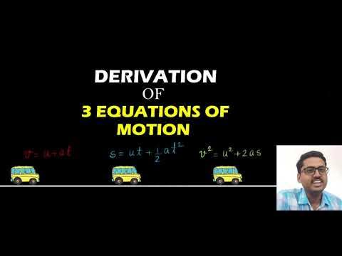3 EQUATIONS OF MOTION DERIVATION I CLASS 9 - YouTube