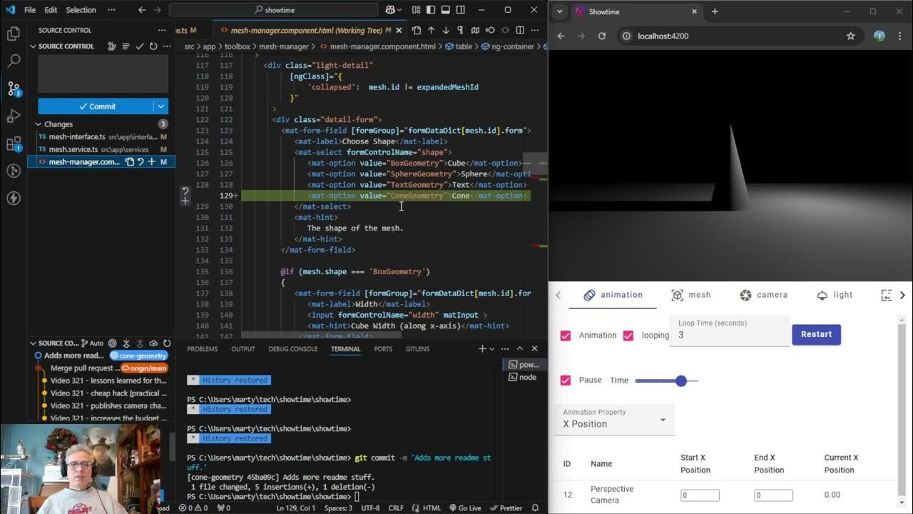 Angular/ThreeJS - Video 329 committed cone code - YouTube