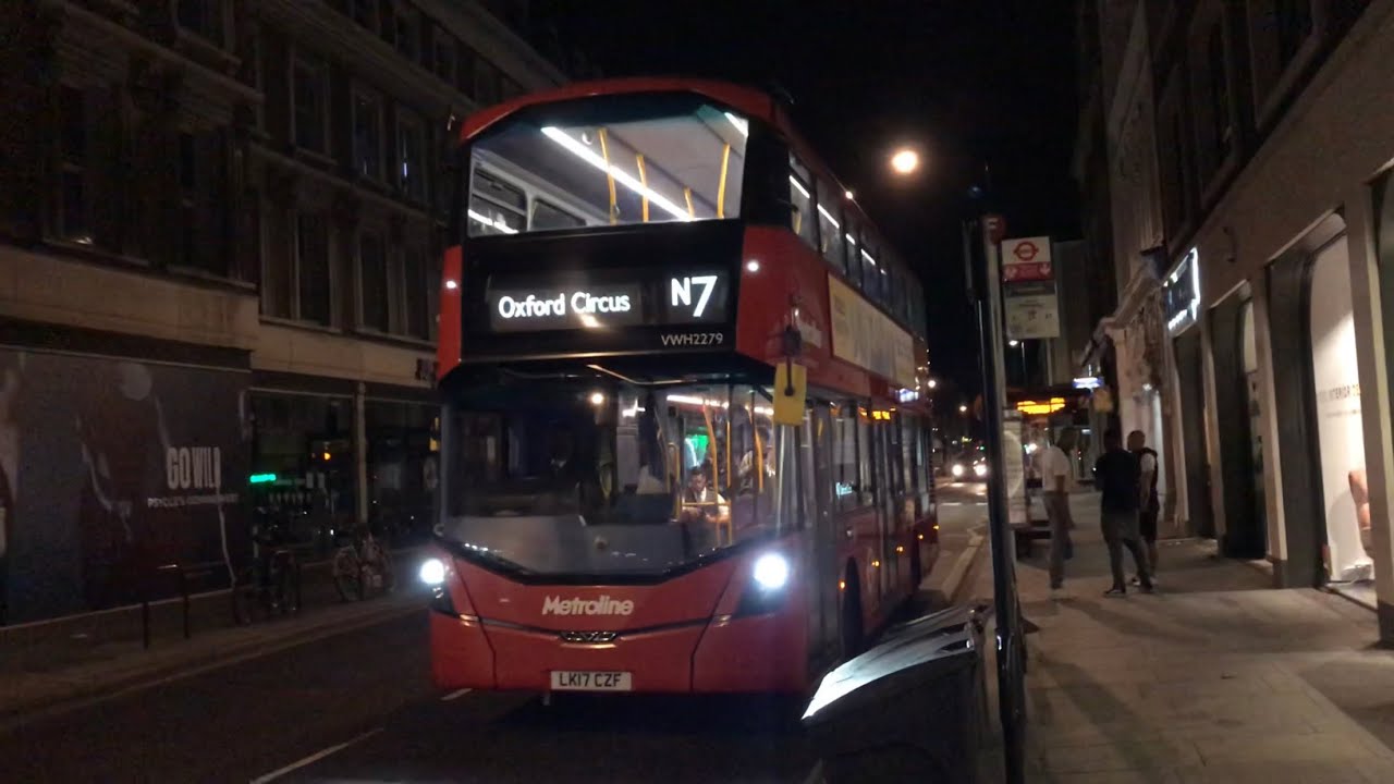 NIGHT BUS ROUTE N7 TO OXFORD CIRCUS - YouTube