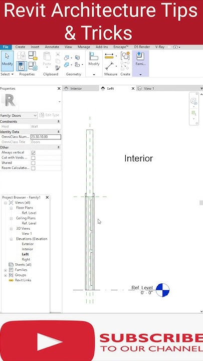 Revit Architecture Tips & Tricks | How To Create Door Family Part 5 #tutorial #shorts #family ...