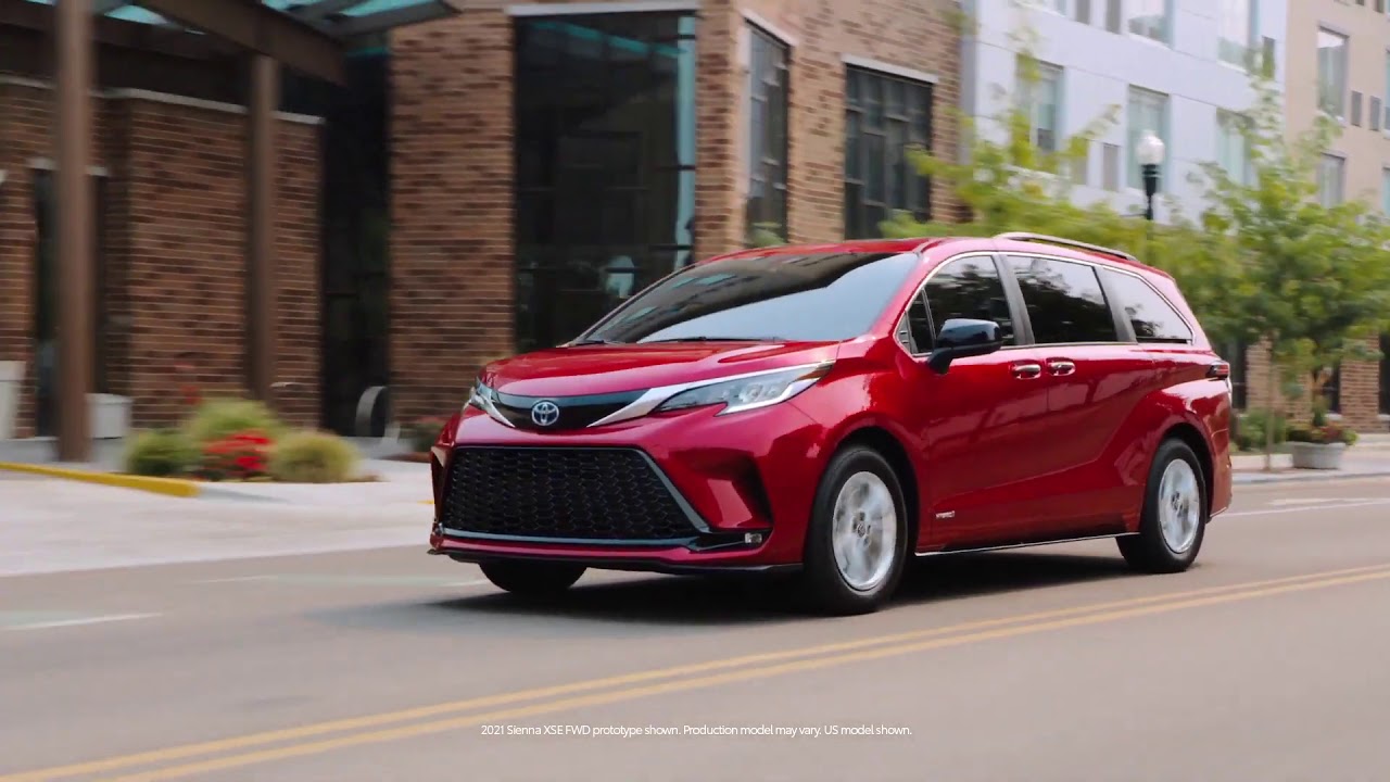 2021 New Toyota Sienna Hybrid Red Color Exterior - Design, Safety ...