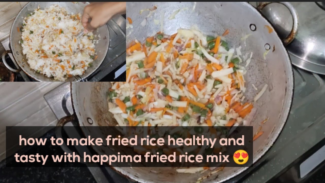 How to make fried rice healthy and tasty with happima fried rice mix😍 ...