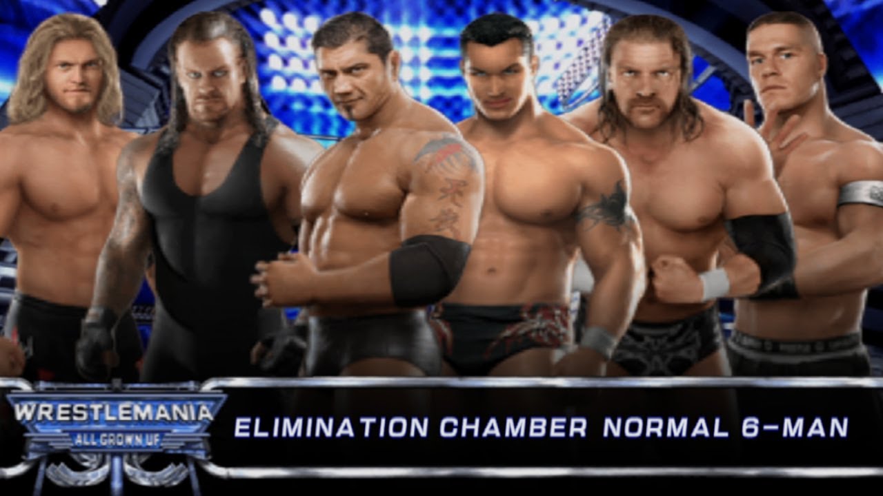 WWE SVR 2008: Elimination Chamber - Batista vs Undertaker vs Edge vs ...