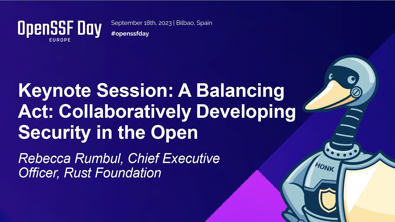 Keynote Session: A Balancing Act: Collaboratively Developing Security ...