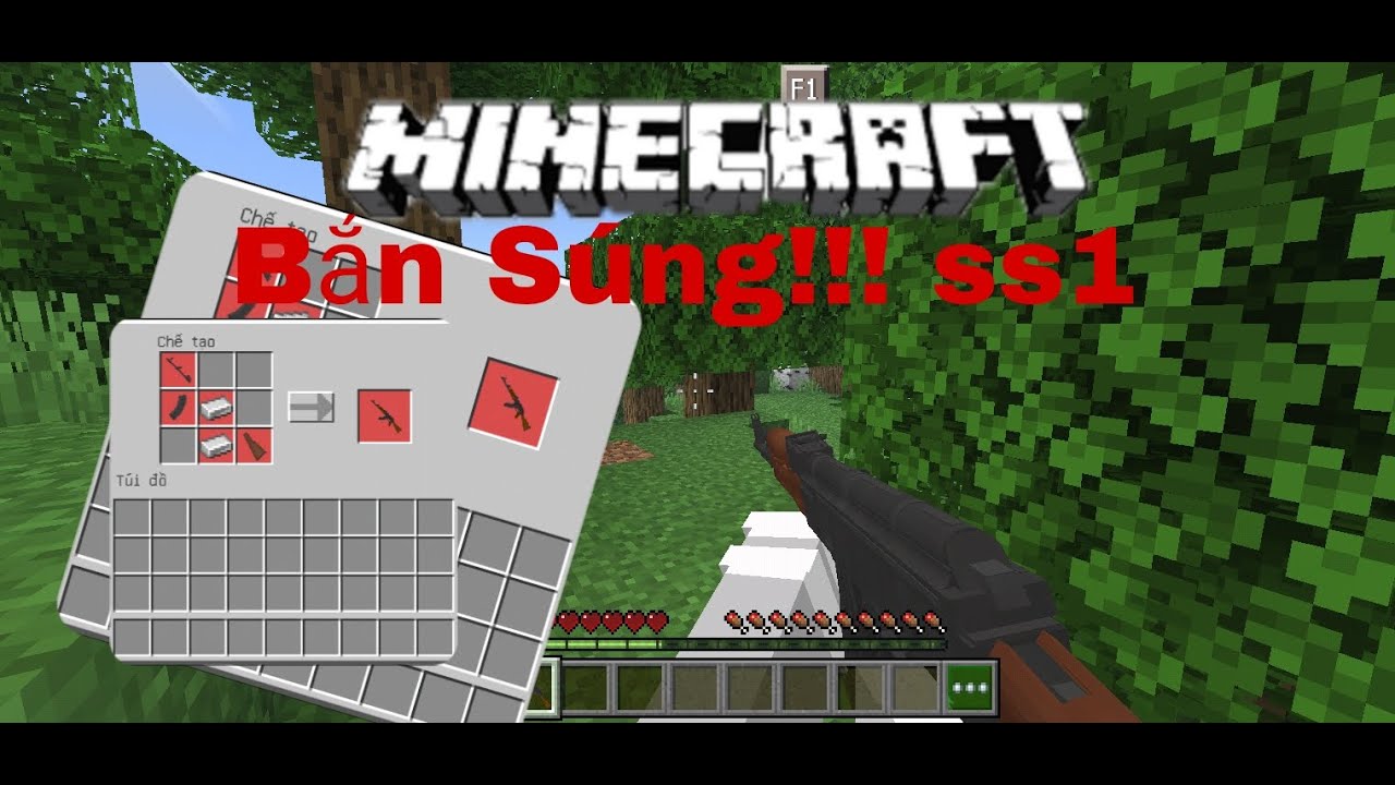 [Minecraft] thử thách bắn súng 1: Dùng súng trường tấn công Akm bắn hạ ...