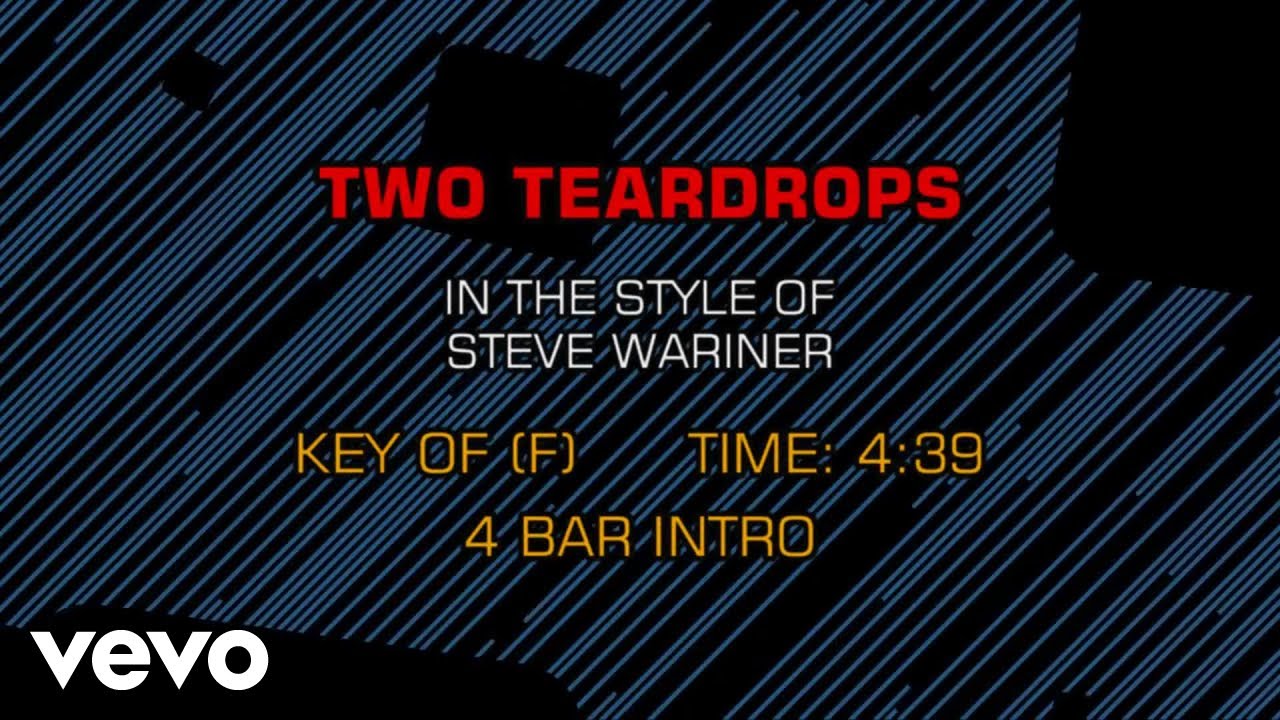 Steve Wariner - Two Teardrops (Karaoke) - YouTube