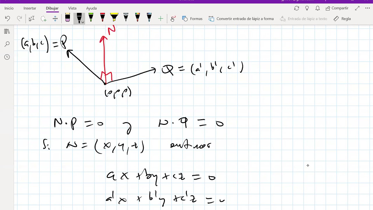 clase 9, vector perpendicular a dos vectores dados - YouTube