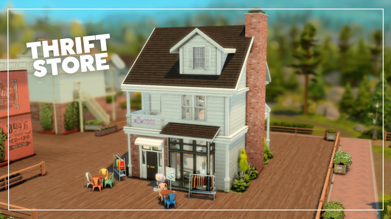 Thrift Store & Boba Shop 🧋 | The Sims 4 Speed Build - Autumn Sims 🍁 ...