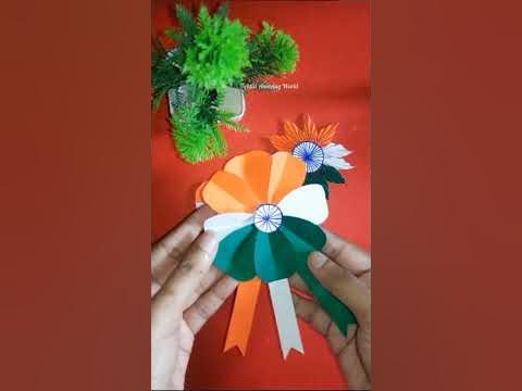 Tri Color flower| independence/Republic day craft| #diy #crafts # ...