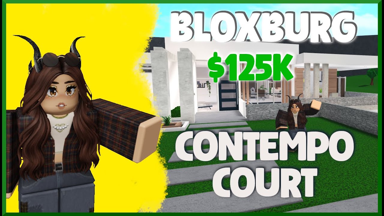 Contempo Court (8/10)⭐| Full House Tour | $125k Bloxburg Prebuilt House ...