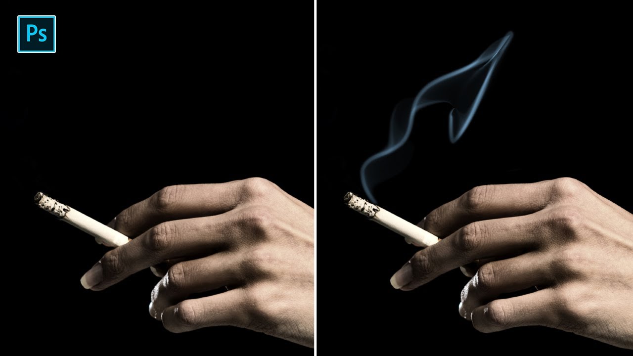 How to make Cigarette Smoke Easily Using Photoshop 2024 - YouTube