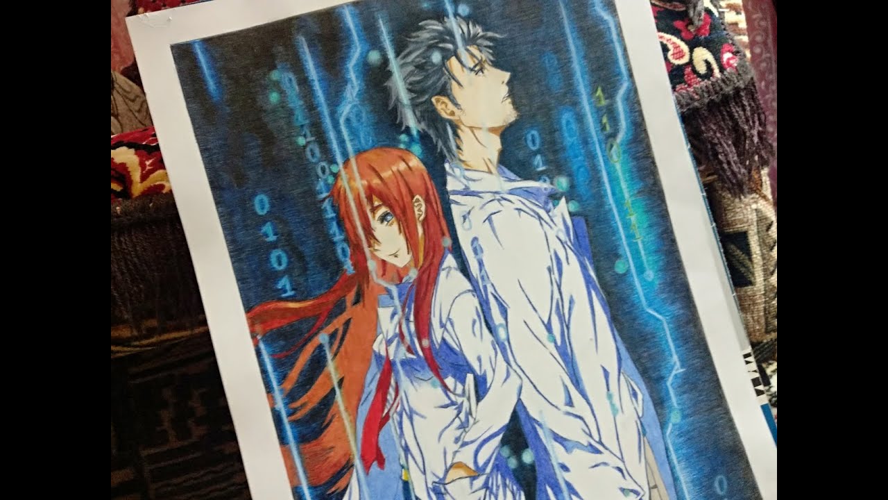 Drawing/Speed drawing Steins Gate:Okabe Rintaro(Hououin Kyouma)&Makise ...