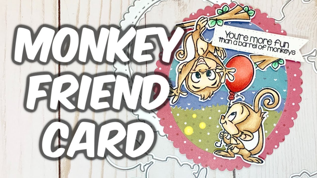 Monkey Friend Card Tutorial - YouTube
