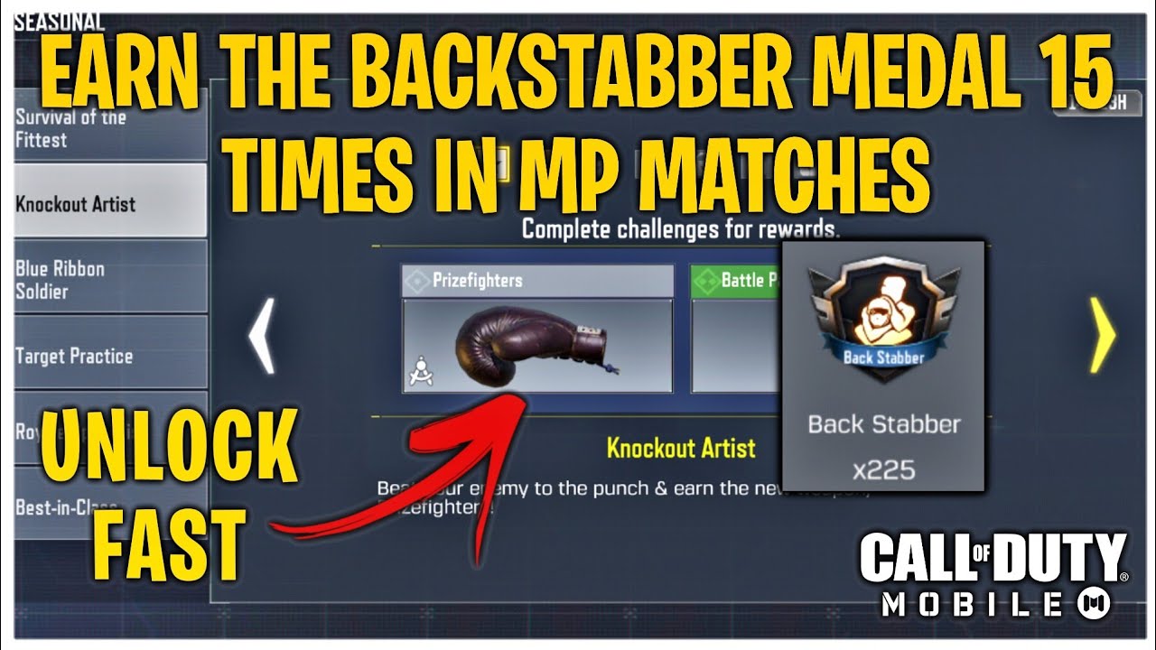 CODM ! Earn the Backstabber Medal 15 Times in MP MATCHES ! CODM ...