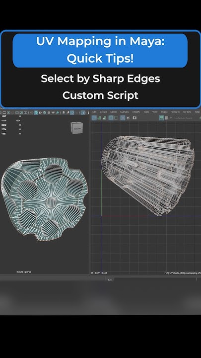 Select Sharp Edges in Maya with This Simple Script! #3dmodeling #autodeskmaya #gamedev - YouTube