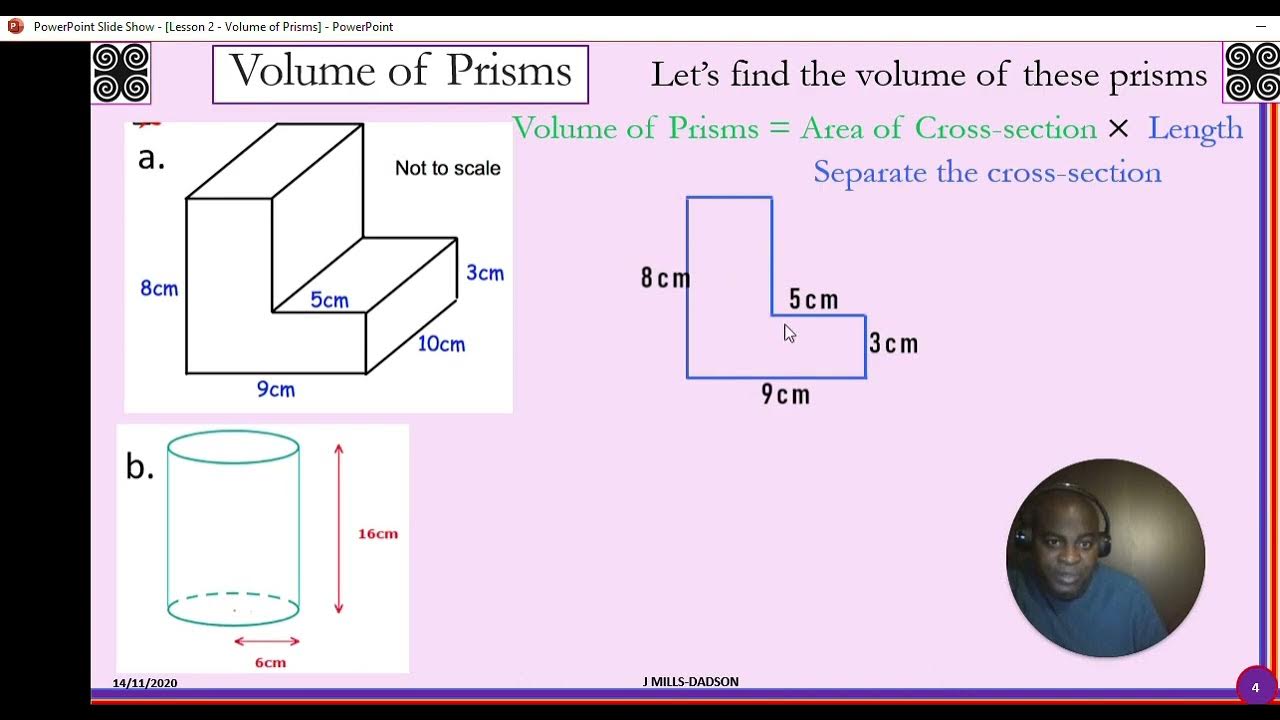 Volume of Prism Part 3 Composite Prism and Cylinder - YouTube