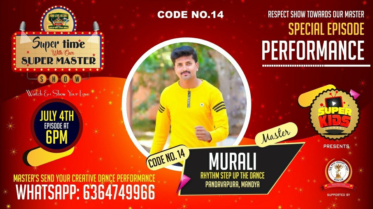 Special Performance From Our Dance Master MURALI - YouTube