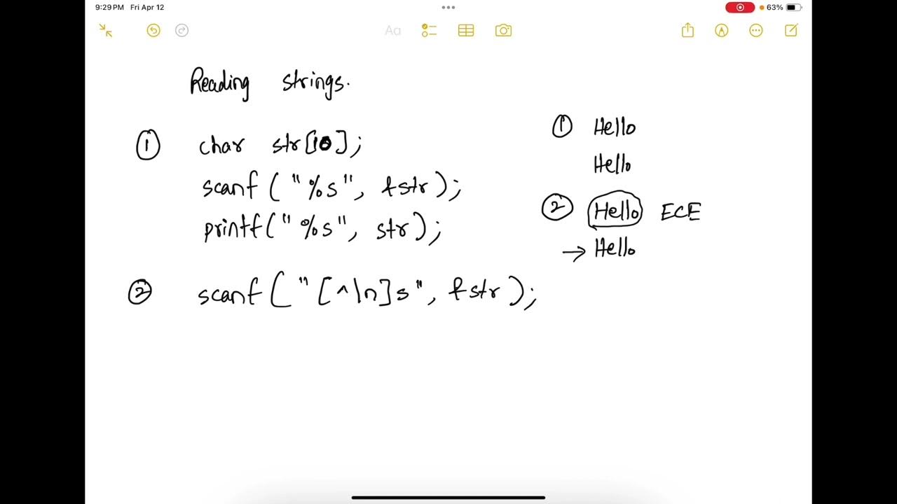 119. Reading Strings - YouTube