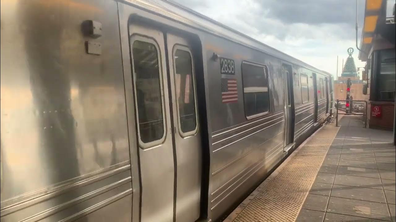 MTA BMT: R68 (Q) Train terminating @ Coney Island Stillwell Avenue - YouTube