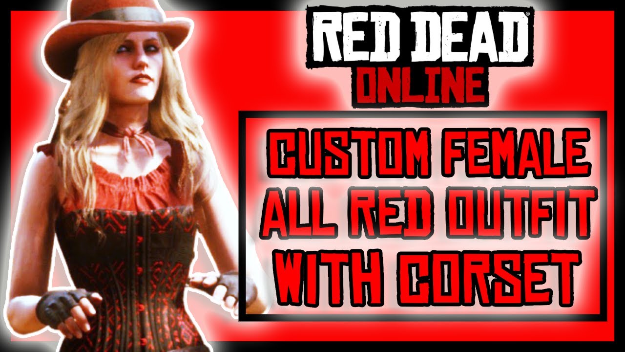 Custom Female All Red Outfit With Corset | RDR2 Online | PC | Red Dead ...