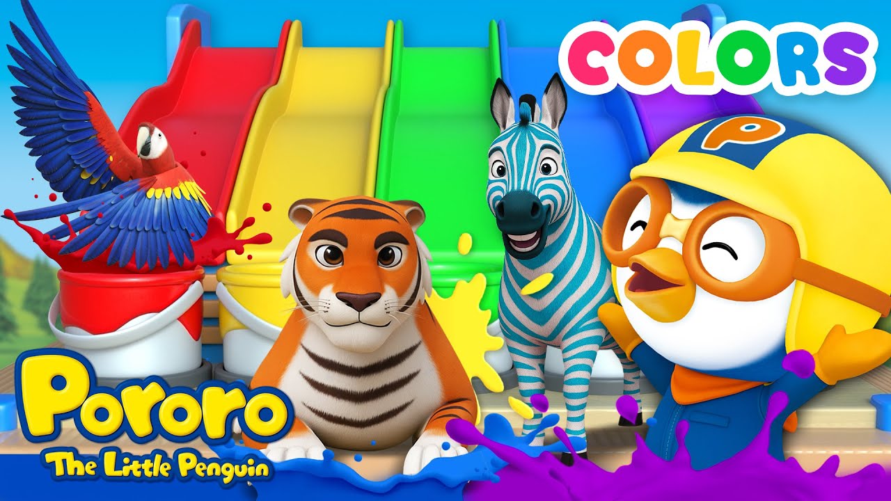 Learn Color with Pororo! | Rainbow Teeth and Balloons! | Fun Color ...