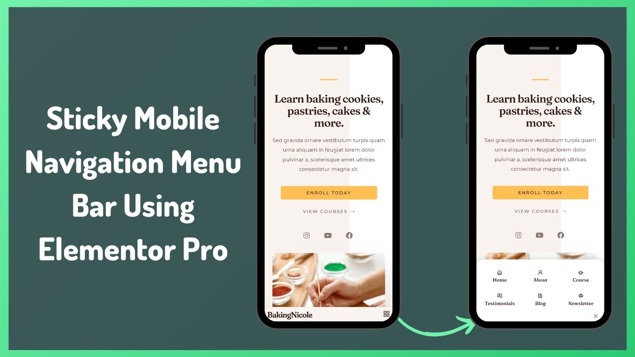 Sticky Mobile Nav Menu Bar Elementor Pro Tutorial How To Guide Sticky Mobile Nav Menu Bar Elementor Pro Tutorial How To Guide