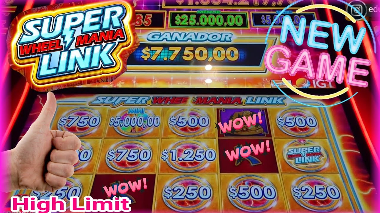 ⚠️Wow!! New Game!! Super Wheel Link Mania Slot - High Limit - First ...