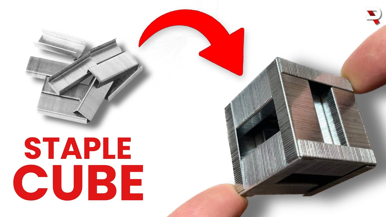 Stapler Pin Craft Cube - Sandhya Bhati | Staples Art Crafts - YouTube