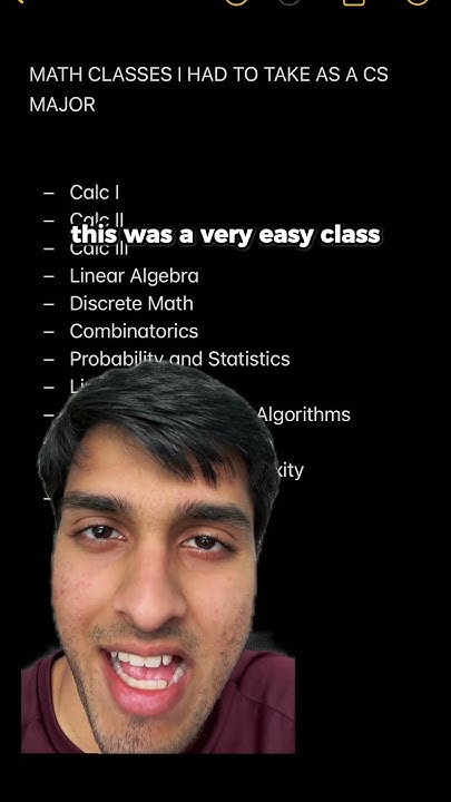 All The Math You Have To Take As A Cs Major Coding Programming Computerscience Youtube