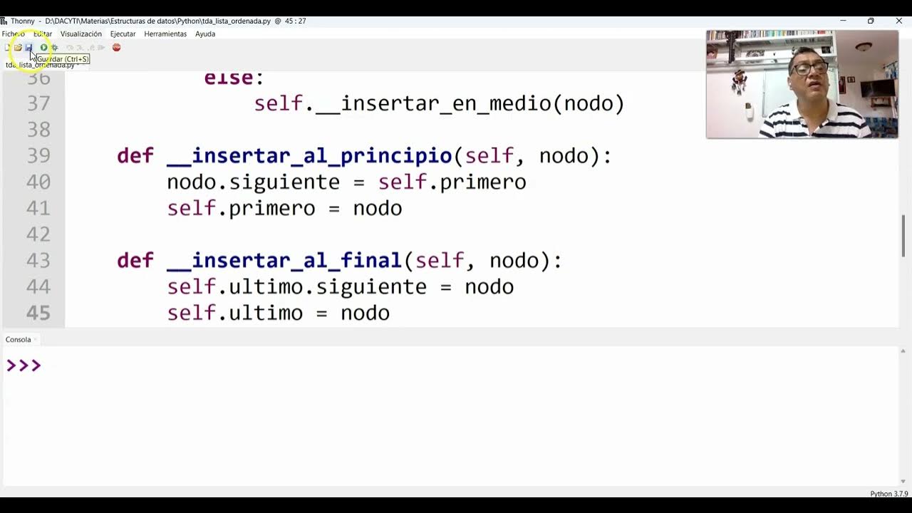 Lista Ordenada en Python (Insertar) - YouTube