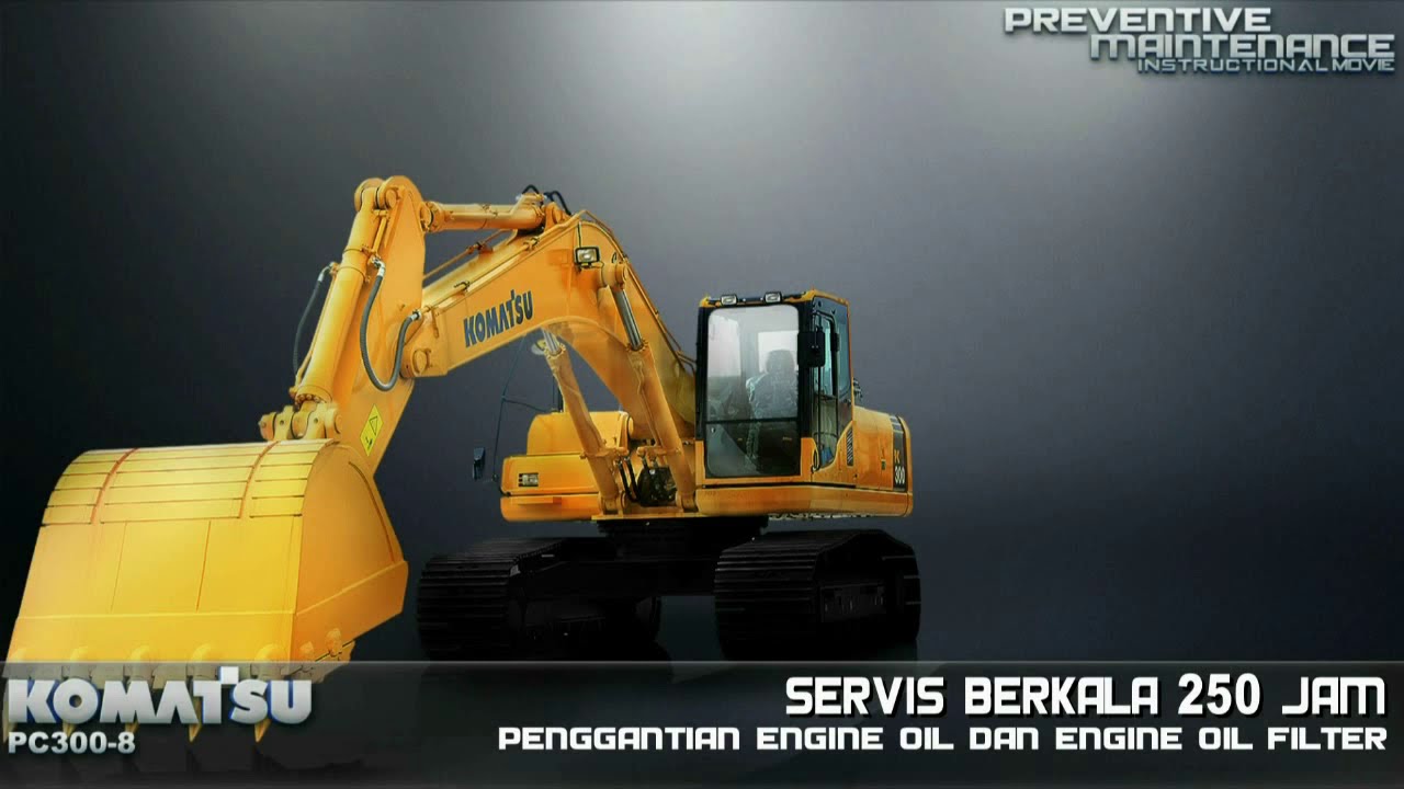 Penggantian Oli Engine dan Filter Oli Engine // PC300-8 - YouTube