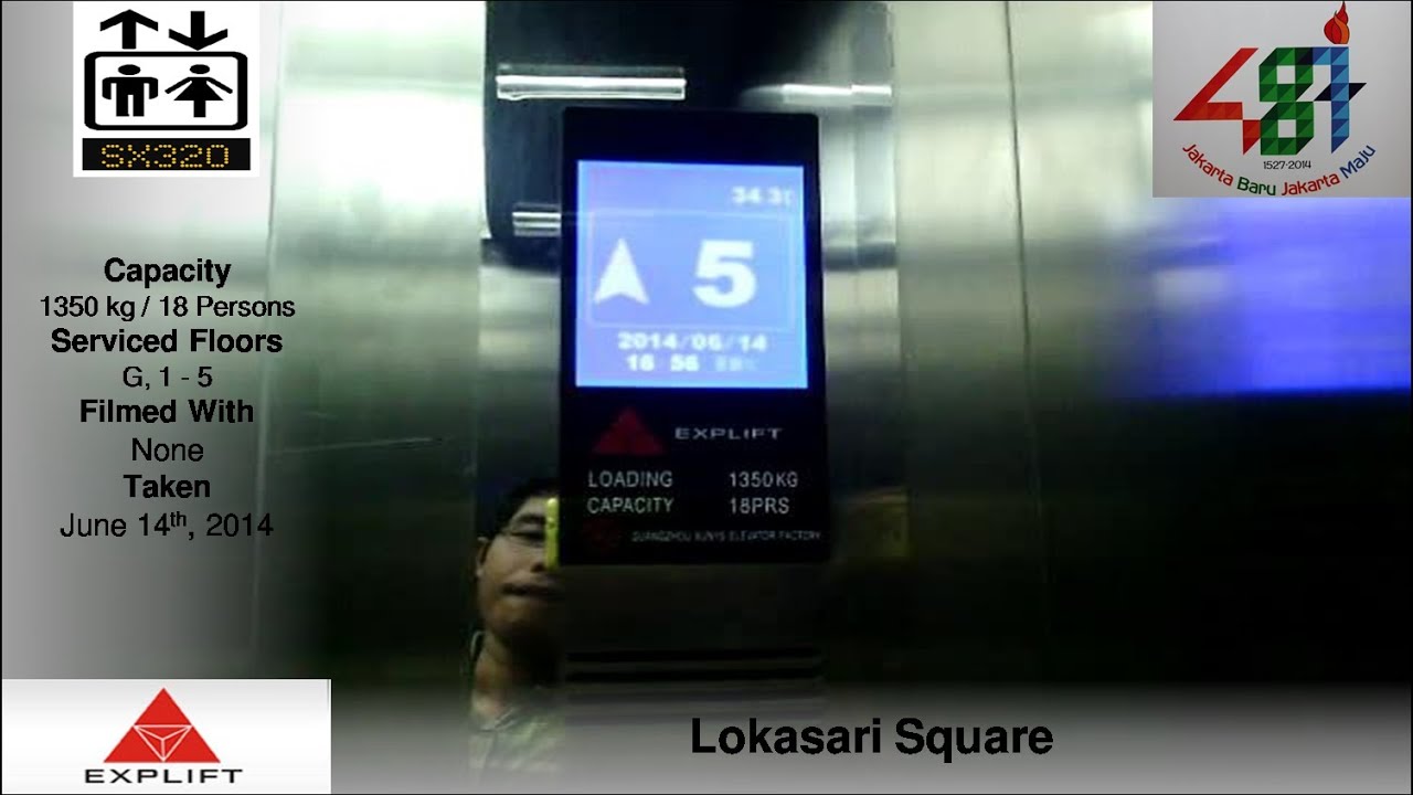 EXPLift Traction Lifts at Lokasari Square, Jakarta - YouTube