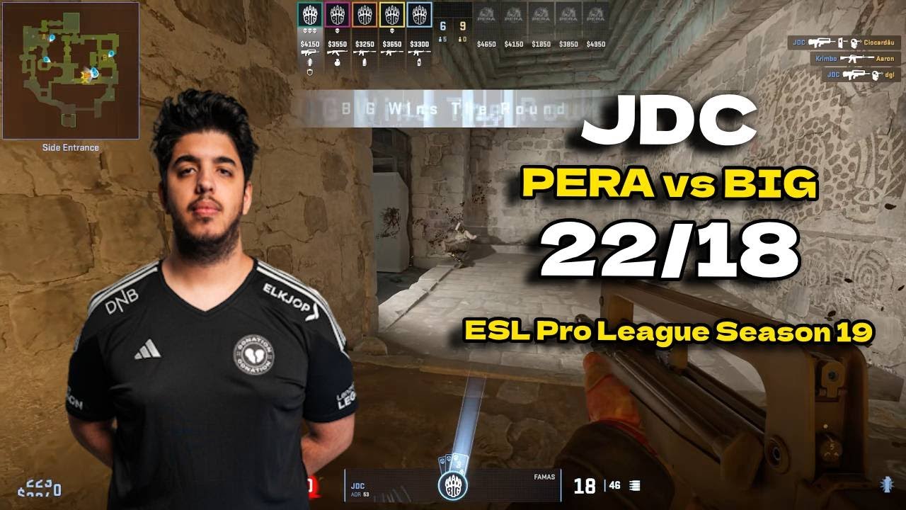 CS2 POV BIG JDC (22/18) vs PERA (Ancient) @ ESL Pro League Season 19 - YouTube