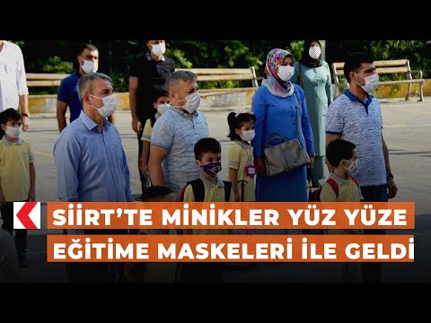 Siirt’te minikler yüz yüze eğitime maskeleri ile geldi