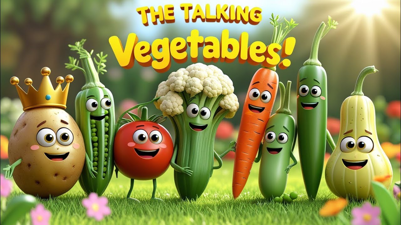 “The Talking Vegetables 🥕 | Funny Vegetable Poem for Kids | Urdu ...