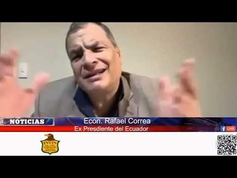 El plena entrevista el expresidente Rafael Correa sufrió un percance, la silla se le rompió ...