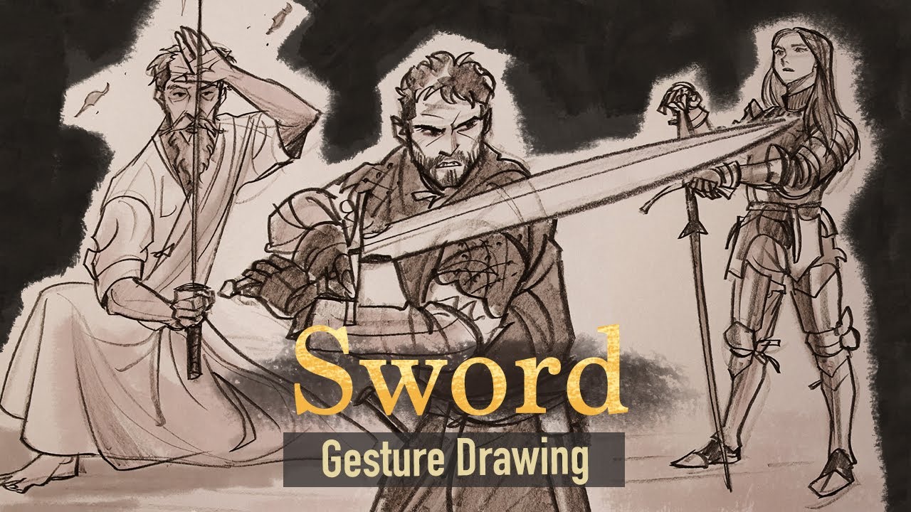 Gesture Drawing #53 - Sword (Sketch with me) - YouTube