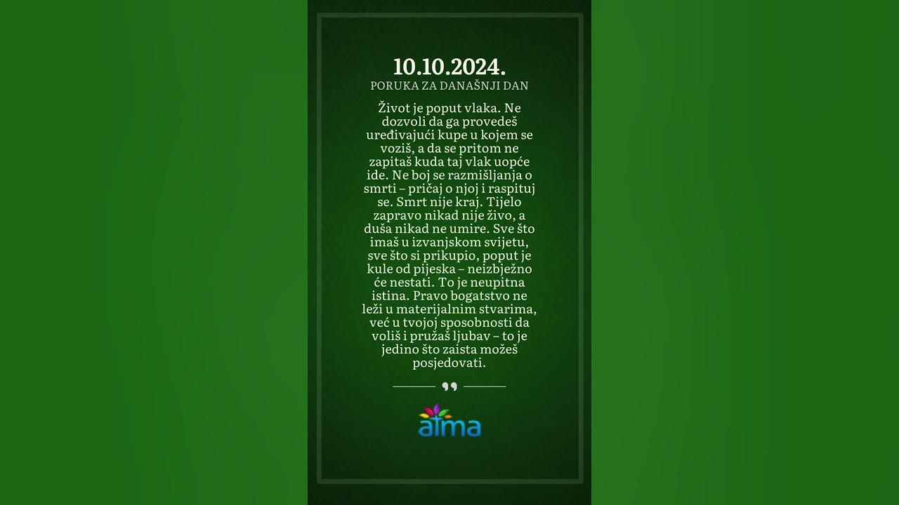 ATMA Poruka Dana 10.10.2024. - YouTube