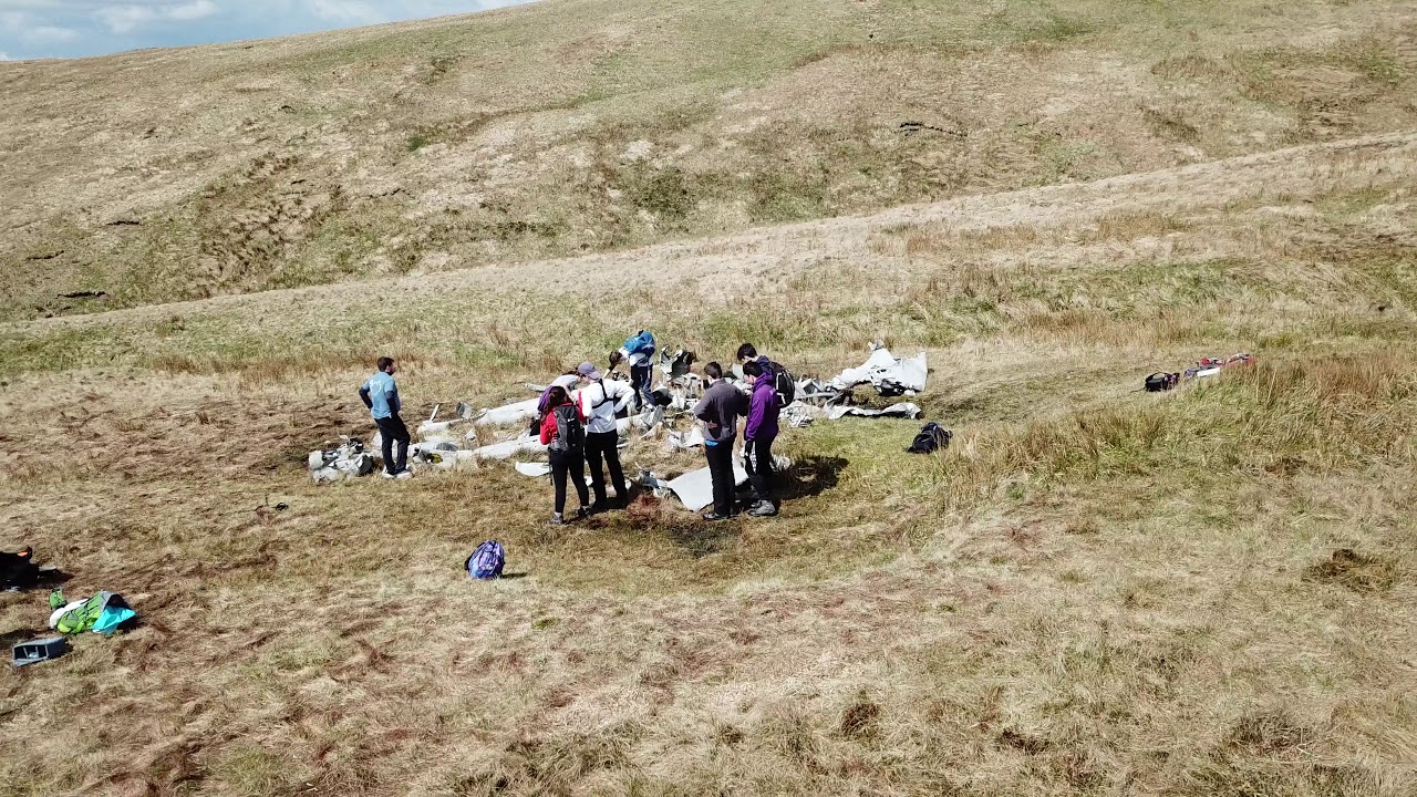 Vampire Plane crash site drone - YouTube