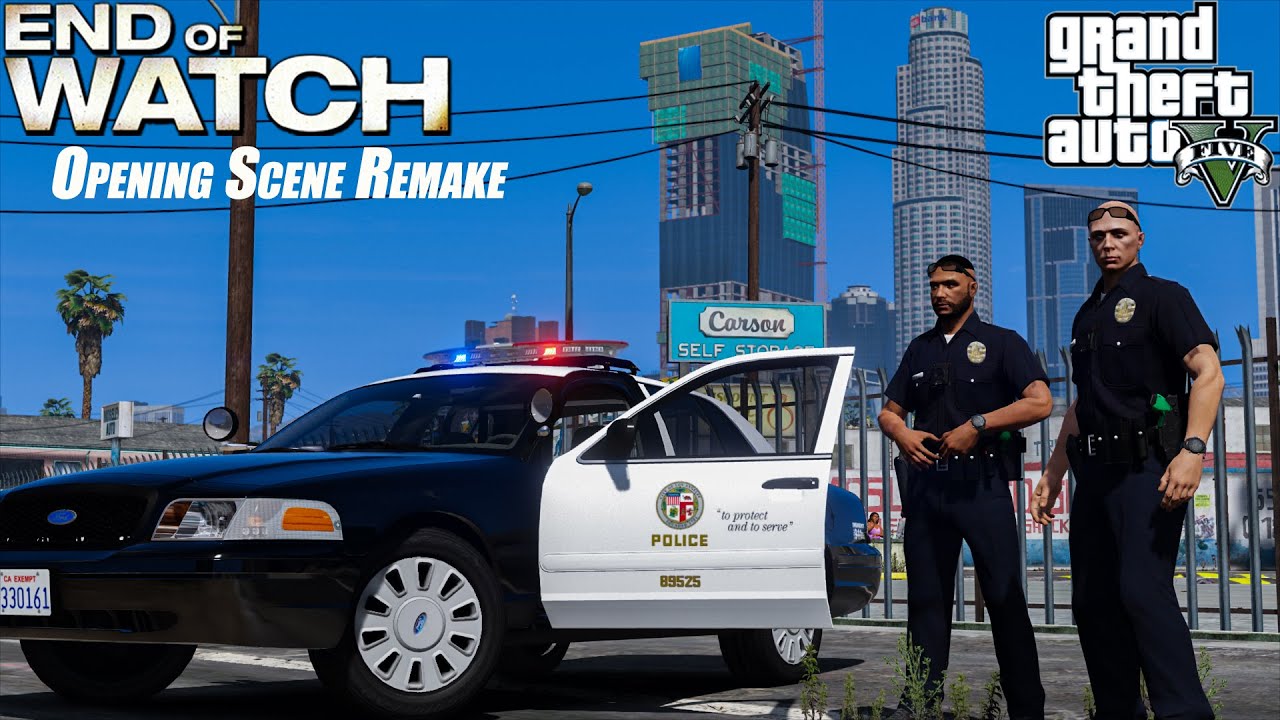 LSPDFR 0.4.8 | GTA 5 | End Of Watch | Opening Scene Remake - YouTube